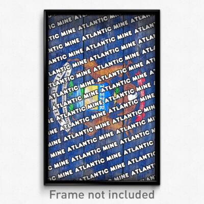 Atlantic Mine Michigan Poster (MI City Souvenir 11x17 Town Print) | eBay