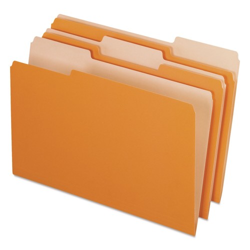 Pendaflex Interior File Folders 1/3 Cut Top Tab Legal Orange 100/Box ...