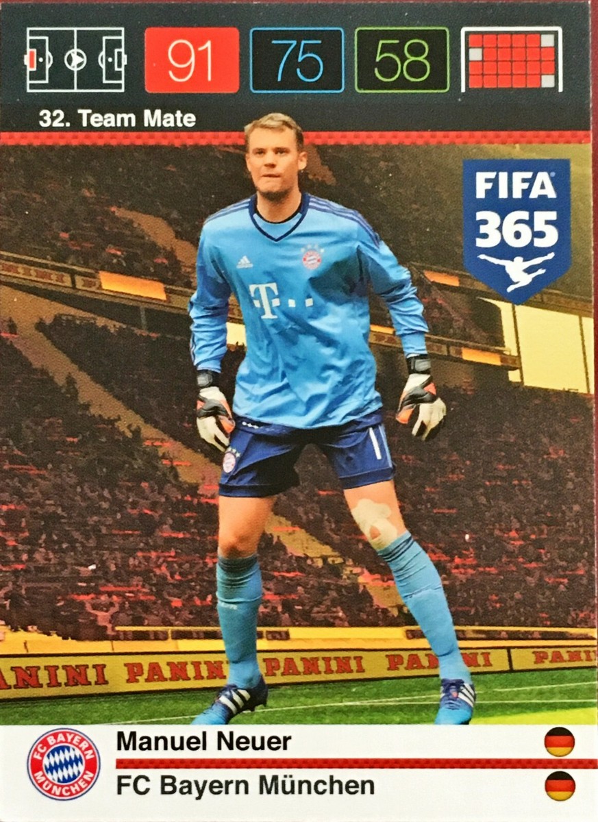 Manuel Neuer Werbung Memes 32 Manuel Neuer FIFA 365 Panini