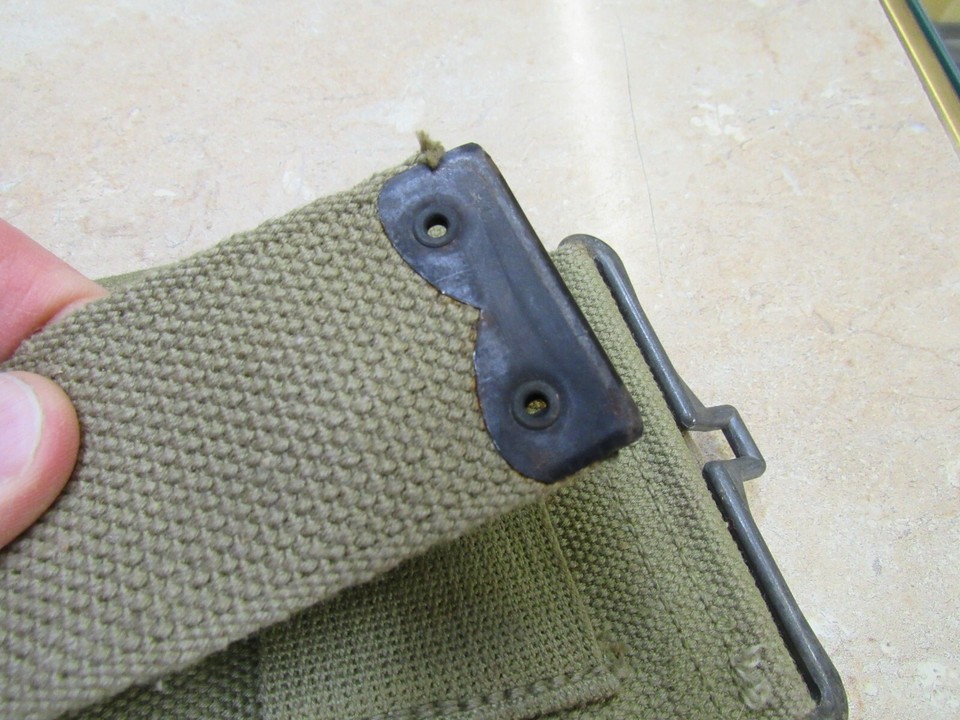 US WW2 M1937 Browning Ammunition Belt Khaki Six Pocket Froehlich Co ...
