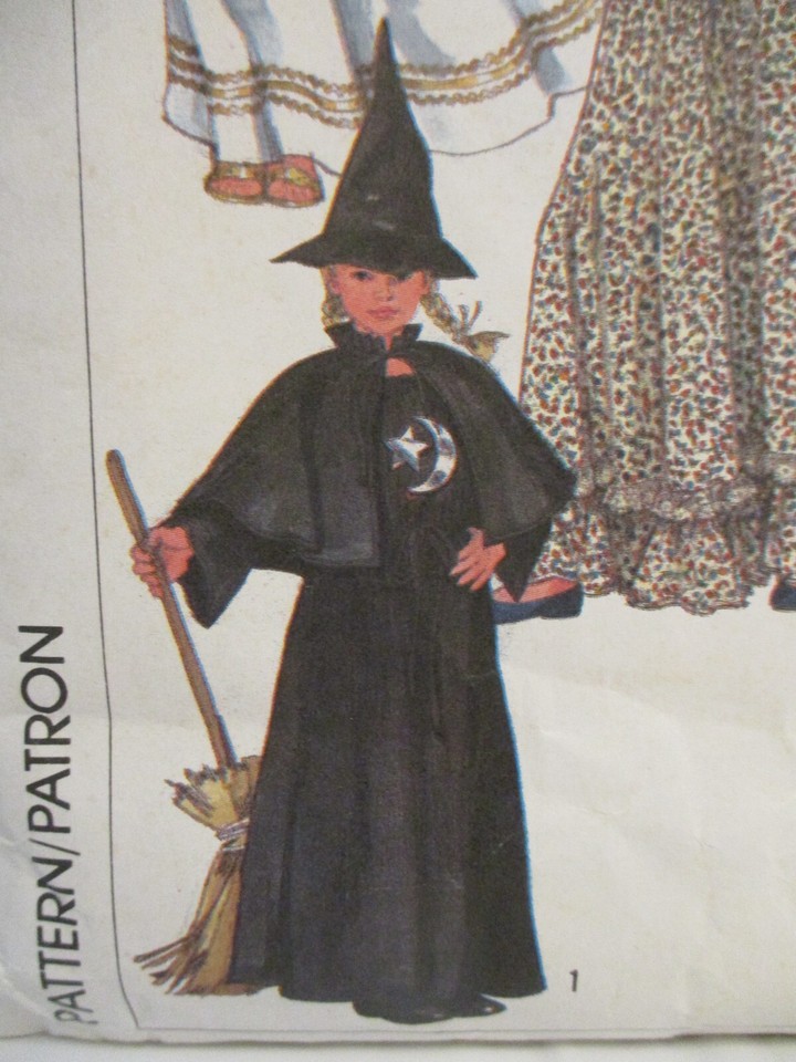 Simplicity Pattern 7650 Girl's Costumes Witch Angel Pilgrim Pioneer ...