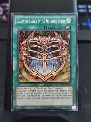 Gladiator Beast's Battle Archfiend Shield - Yugioh Spell Card - Vintage ...