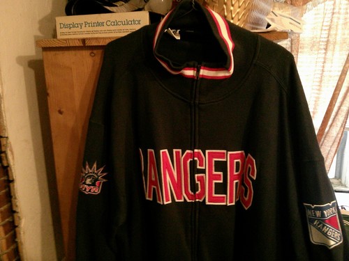 mens NY Rangers Reebok Old time Hockey Full Zip Up Jacket 2 logo ...