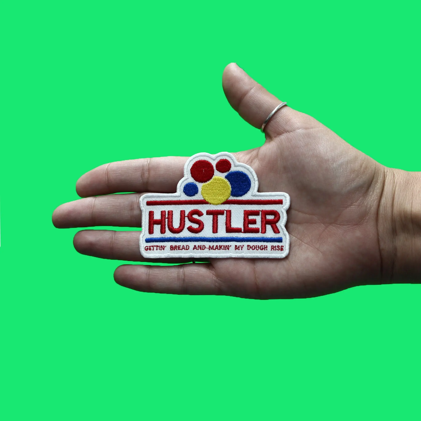 Hustler Gettin Bread Patch Funny Brand Parody Embroidered Iron On | eBay