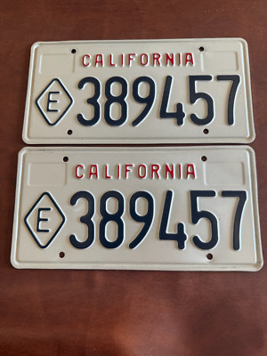 PAIR 1987 -1993 California Highway Patrol CHP Diamond E plates Mustang ...