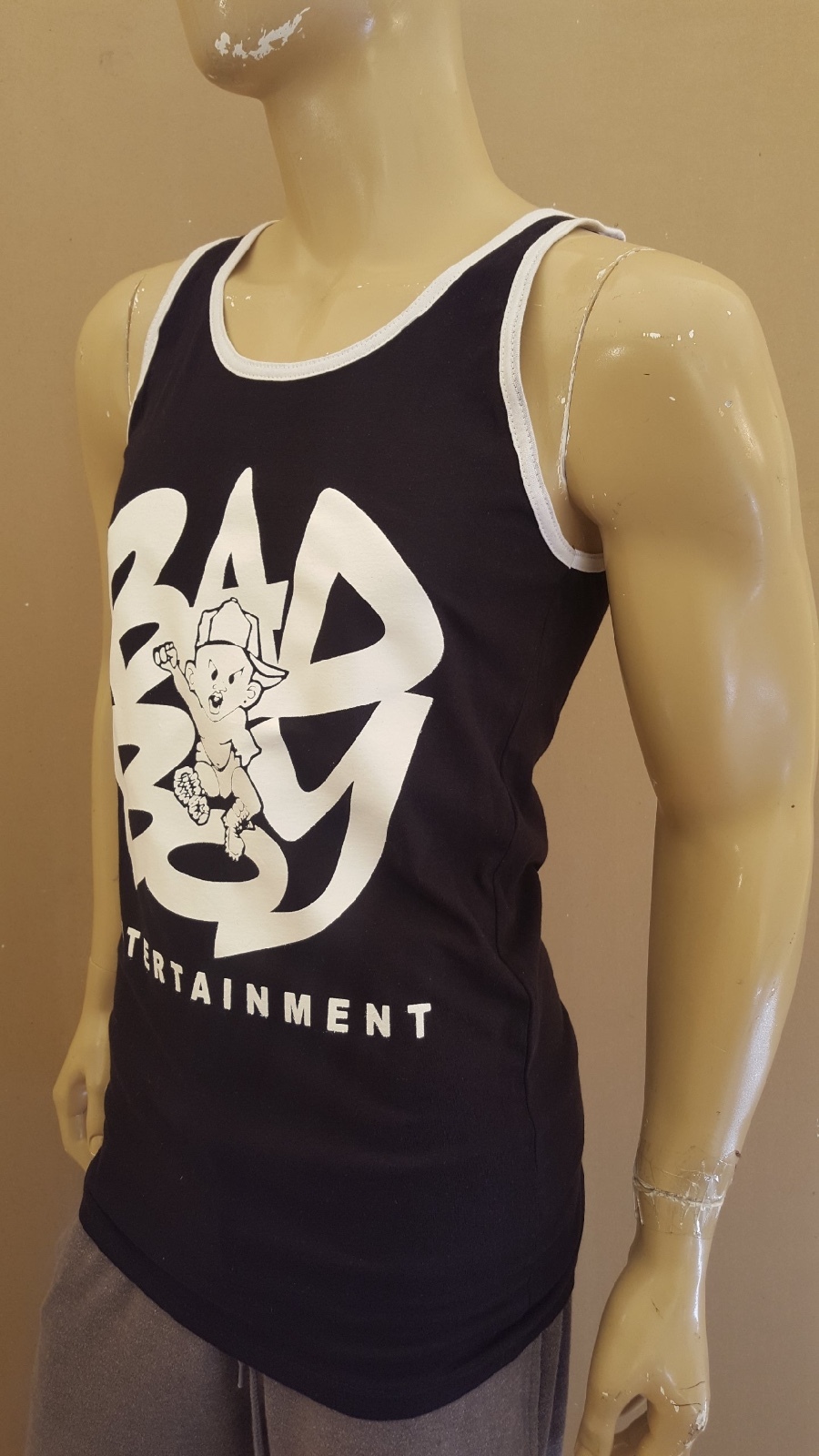Bad Boy Entertainment AMS Black Fitted Tank Top P Diddy Biggie Smalls ...