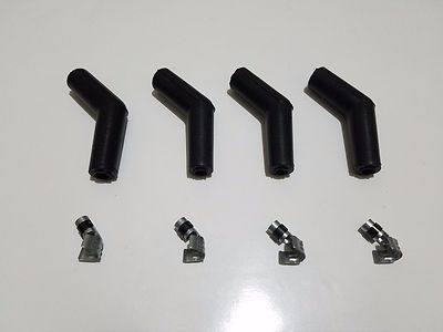 (4) pack 45 Degree Spark Plug Wire Boots With Terminals Taylor Wire 8mm ...