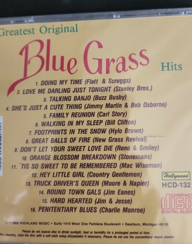 16 Greatest Original Bluegrass Hits by Various Artists (CD, Aug-1994 ...