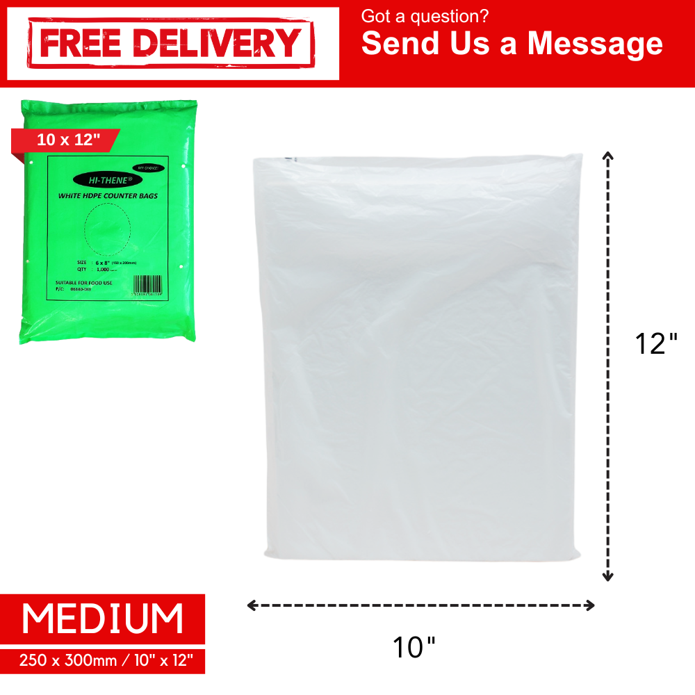 1000 Butcher Counter Bags Polythene Poly Bags Freezer Storage Pinch ...