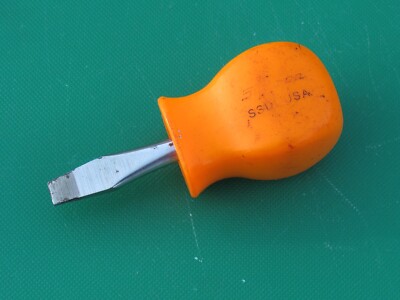 VINTAGE SNAP ON ORANGE SSD1 FLAT TIP STUBBY HANDLE SCREWDRIVER ...
