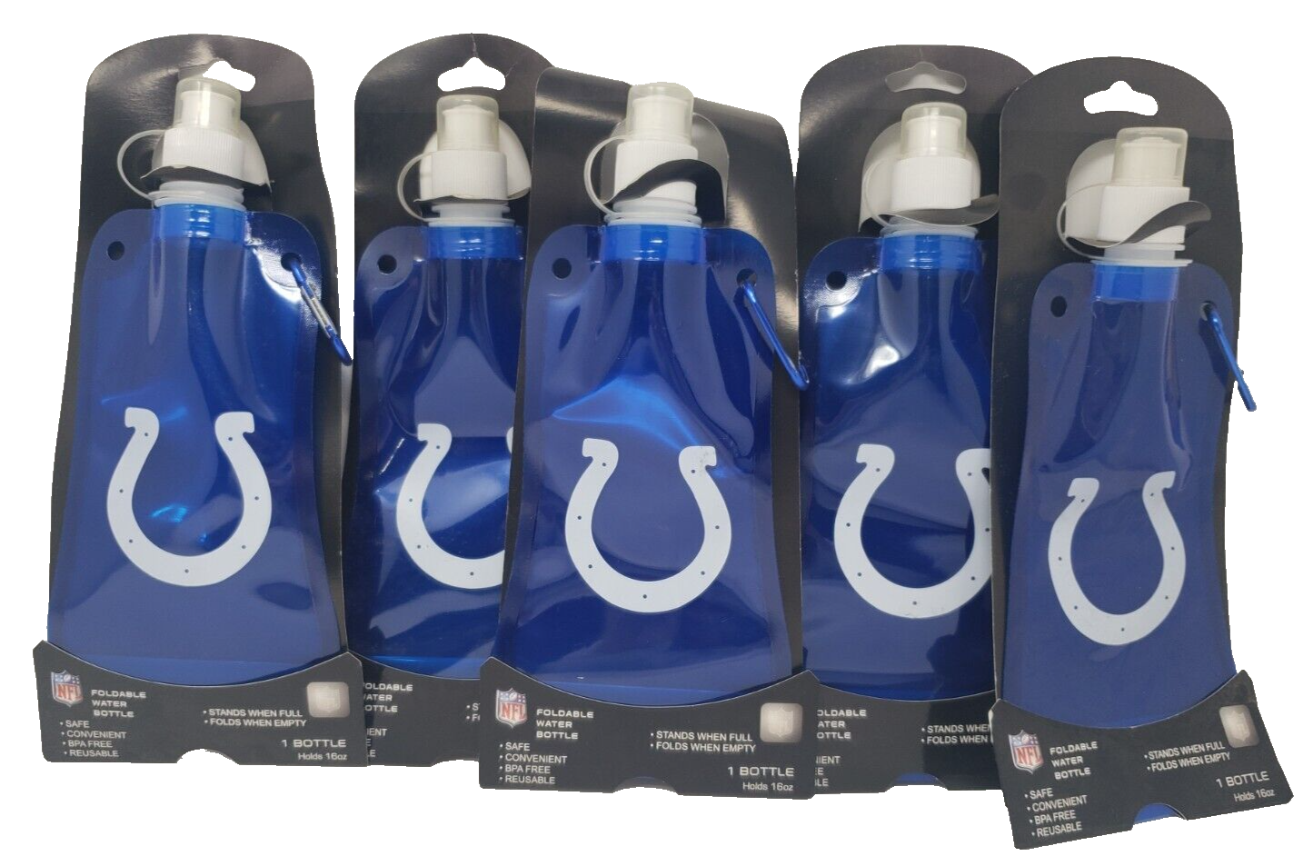 BRAND NEW LOT SET OF (5) Indianapolis Colts FOLDABLE WATER BOTTLE ...