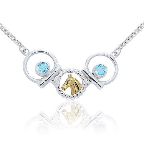 Draft Horse Bit 925 Sterling Silver Necklace Western Fine Jewelry Gold ...