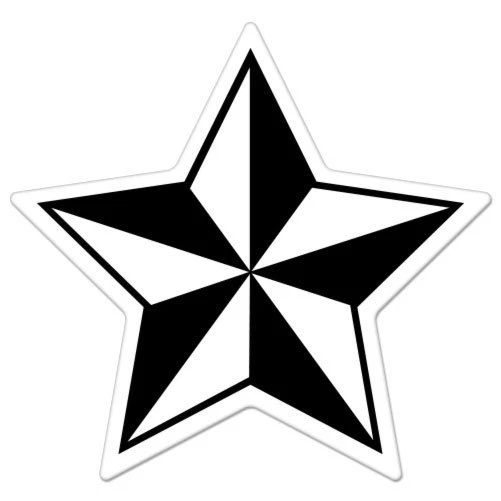 Nautical Star Black And White