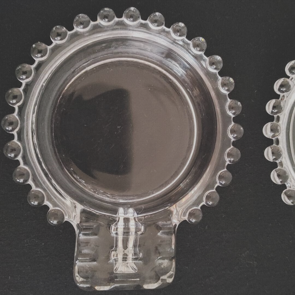 VTG Imperial Glass Crystal Candlewick Ashtrays ? Coasters Spoon Rest ...