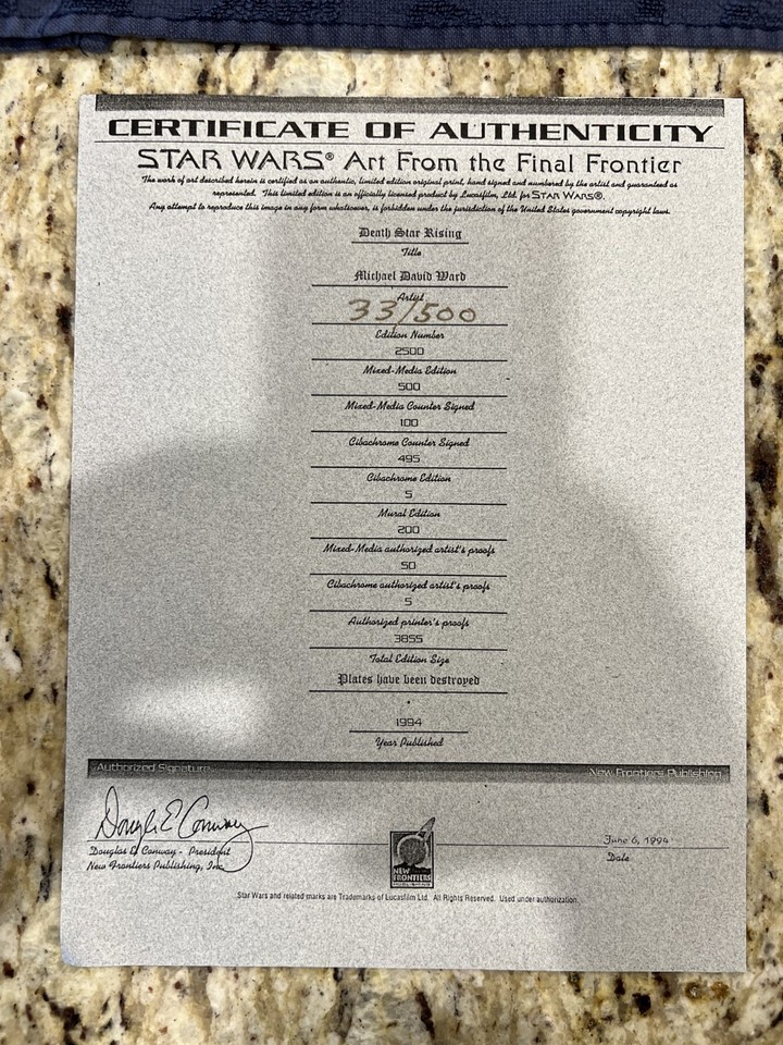 MICHAEL DAVID WARD 'GATEWAY" MIXED MEDIA PRINT RARE SIGNED FRAMED PRINT ...