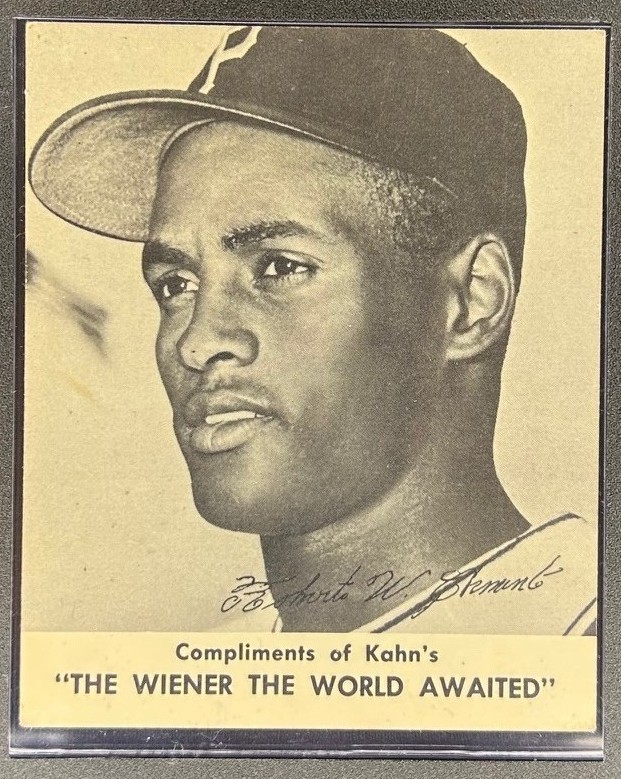 5x7 Dutch Auction: 1960 Kahn's Wieners, HOF Roberto Clemente (Pirates ...