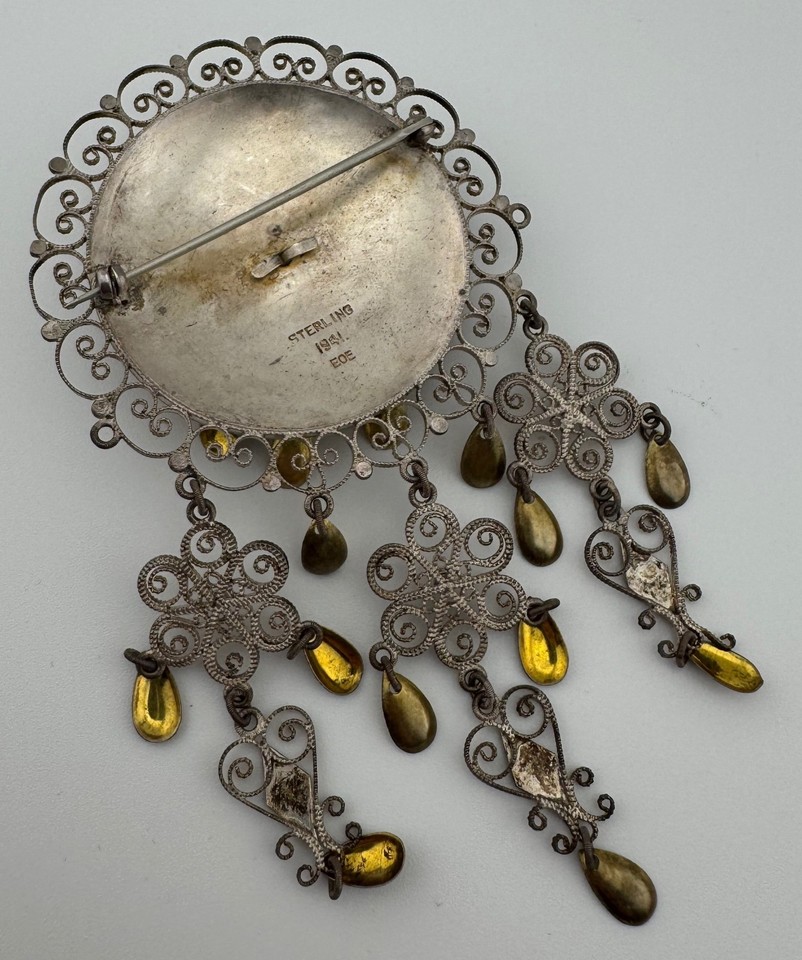 Sterling Silver Vintage Solje Pin 1941 Dated 24g | eBay