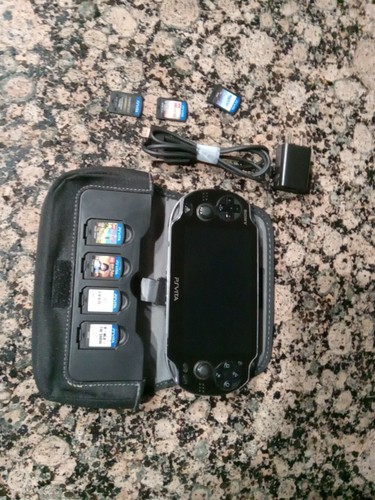 [Exc] PSP Vita Wi-Fi OLED Console PCH-1100 Crystal Black USED Japan ...