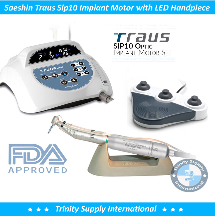 Traus Sip10 Implant Surgery Motor with 20:1 OPTIC LED Handpiece Dental ...
