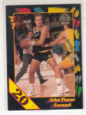 JOHN PINONE 1991-92 Wild Card NCAA 20 Stripe Parallel #60 Villanova ...