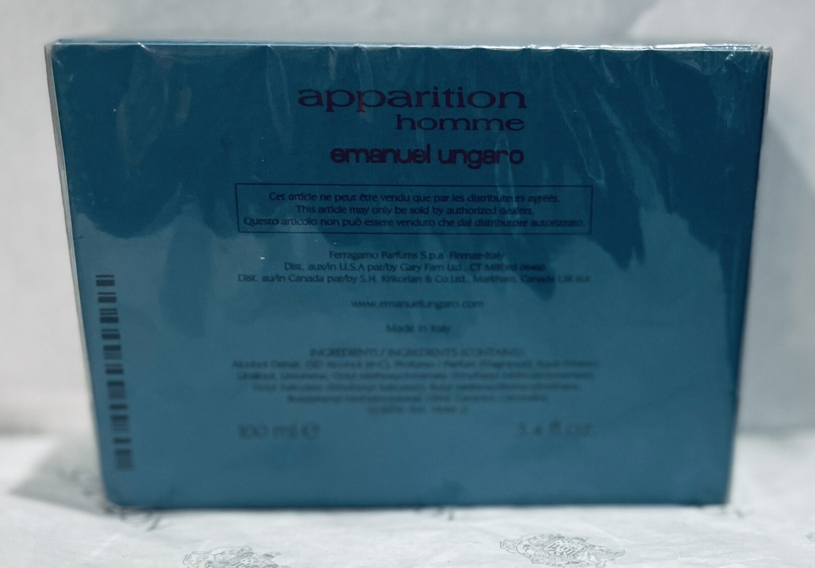 Apparition Homme by Emanuel Ungaro for Men Eau de Toilette Spray 3.4 ...