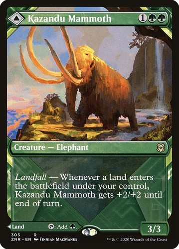 Kazandu Mammoth // Kazandu Valley MTG Zendikar Rising Rare NM x1 ...