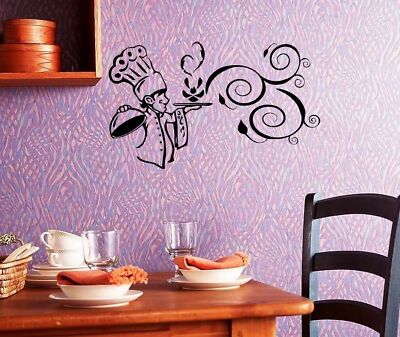 Wall Stickers Vinyl Decal Cook Food Kitchen Restaurant Cafe Business ...