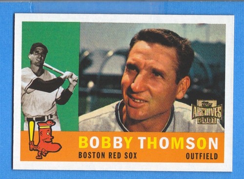 2001 Topps Archives #331 Bobby Thomson Red Sox 1960 | eBay