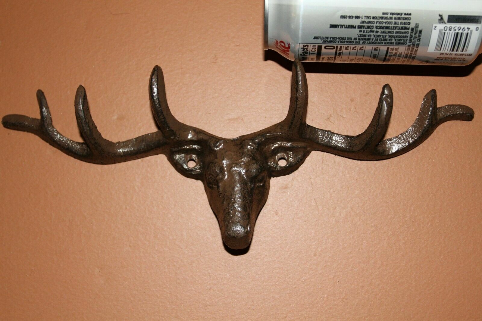 Wall Mounted Antler Deer Horn Wall Hooks, Cast Iron, Fall Hunt 5 Items ...