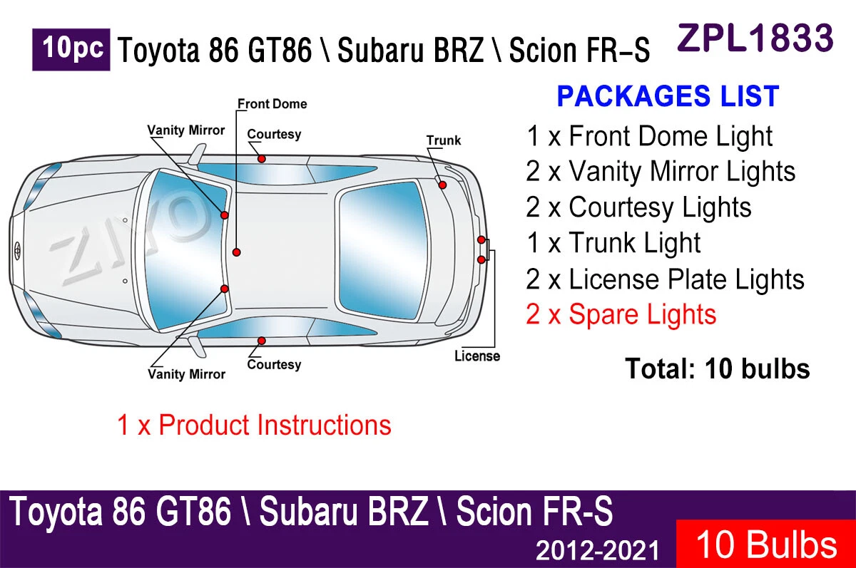 Toyota 86 Interior Lights | Cabinets Matttroy