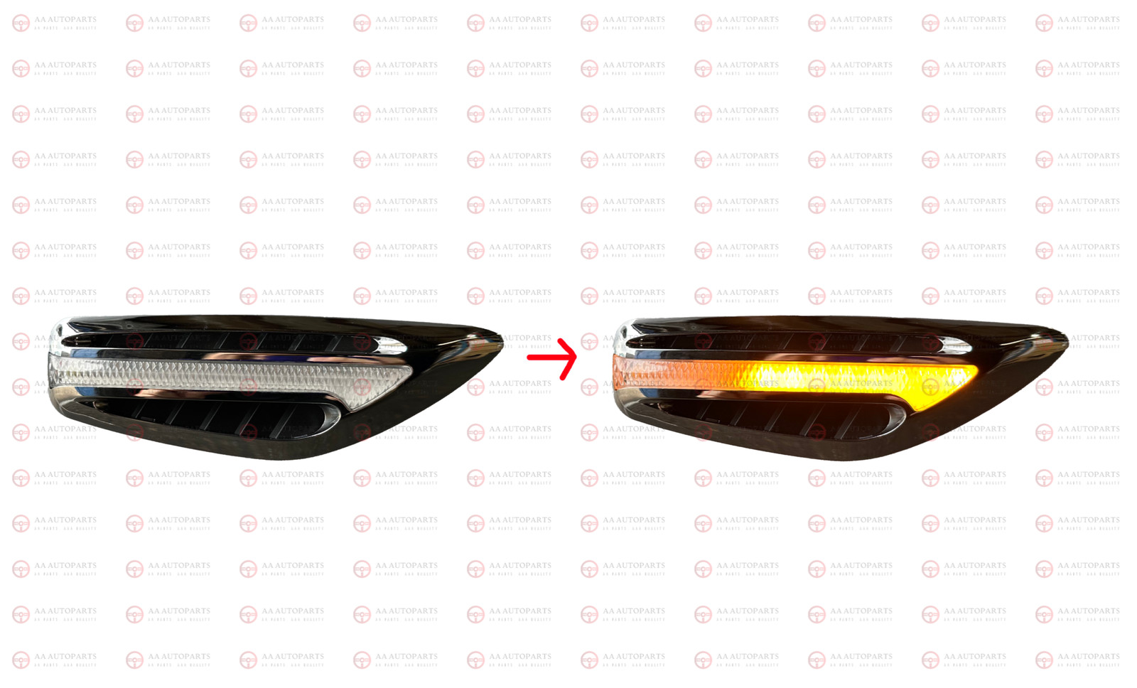 LED Amber Side Dynamic Sequential Indicators Flasher Ford Falcon AU BA ...