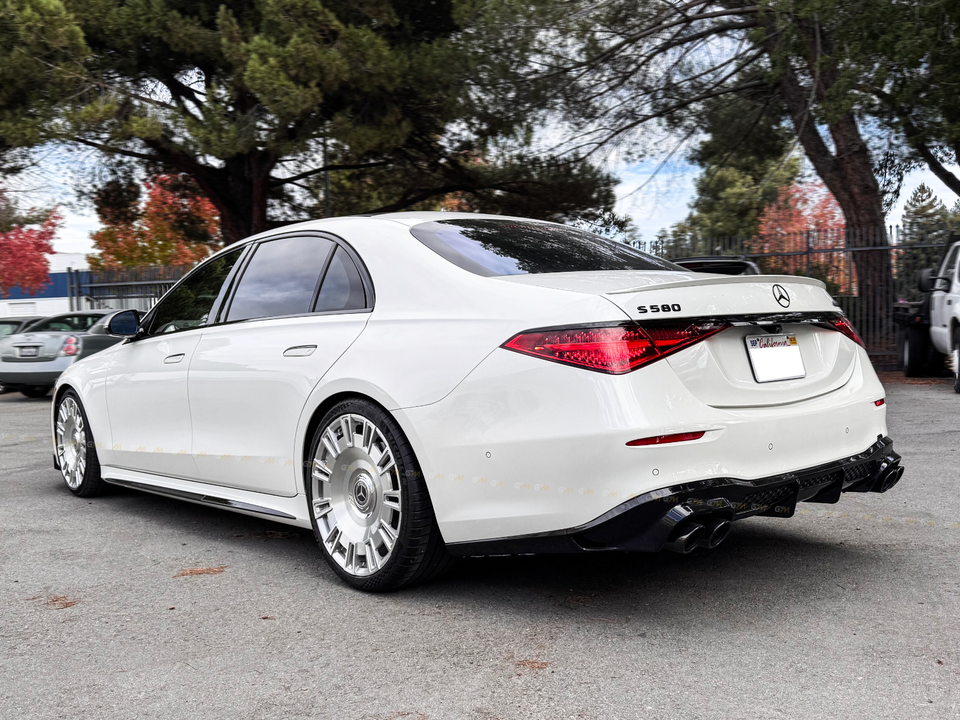 22" GEM GL1 Forged Luxury Brushed Silver wheels for Mercedes S-Class ...