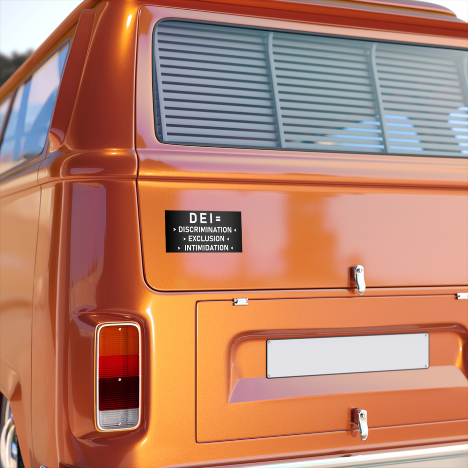 Anti DEI Sticker Discrimination Exclusion Intimidation Woke Socialist ...