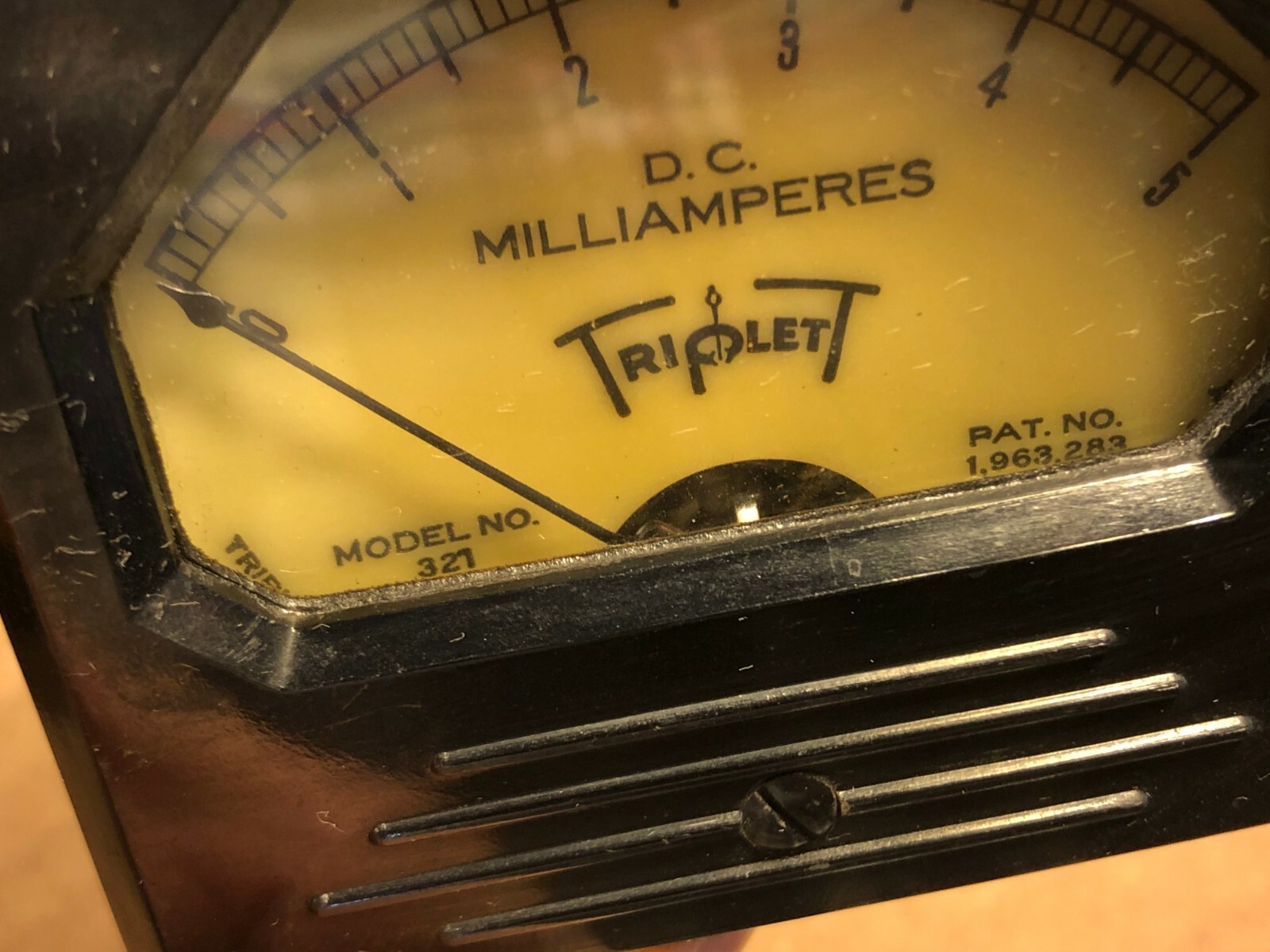 Vintage Triplett DC Milliamperes Panel Meter #321 Measures 0-5 mA ...
