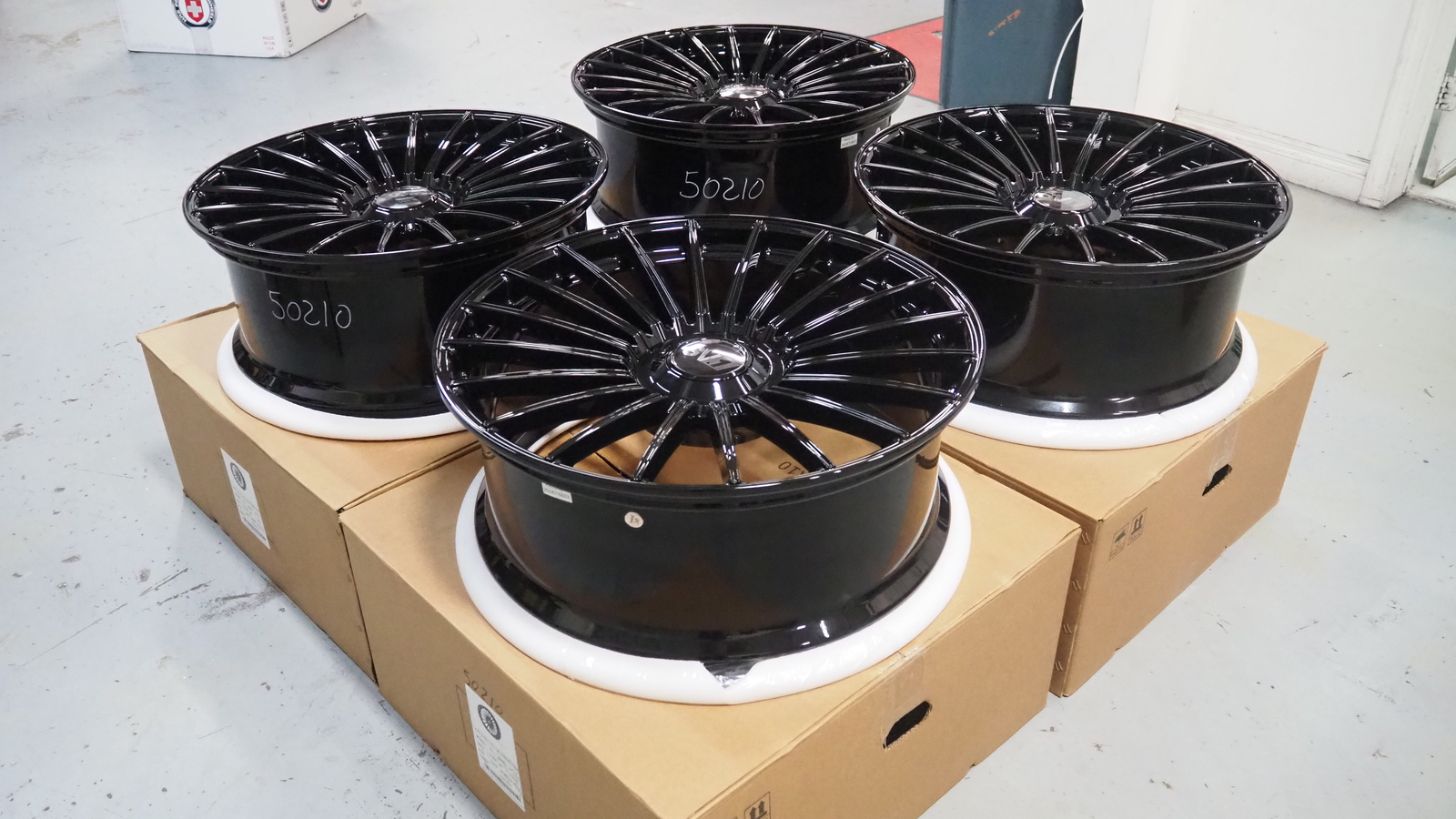 24" Savini SV1 X1 24x10 Black Concave Full Forged Wheels Rims Fits ...