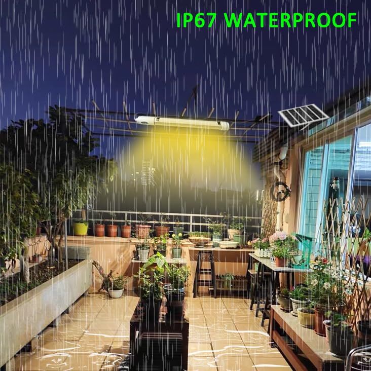 Bright Solar Powered Grow Light with Batteries Full Spectrum Growing ...