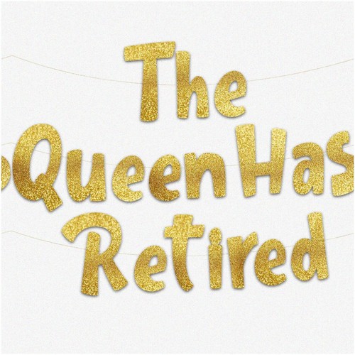 Golden Farewell: Glitter Banner for Women's Retirement Party - Supplies ...
