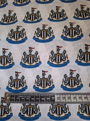 Newcastle United Fabric Polyester Cotton 1m x 1.45m Not Stretchy Fabric ...