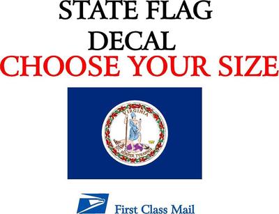 VIRGINIA STATE FLAG, STICKER, DECAL, 5 YR VINYL State Flag of Virginia ...