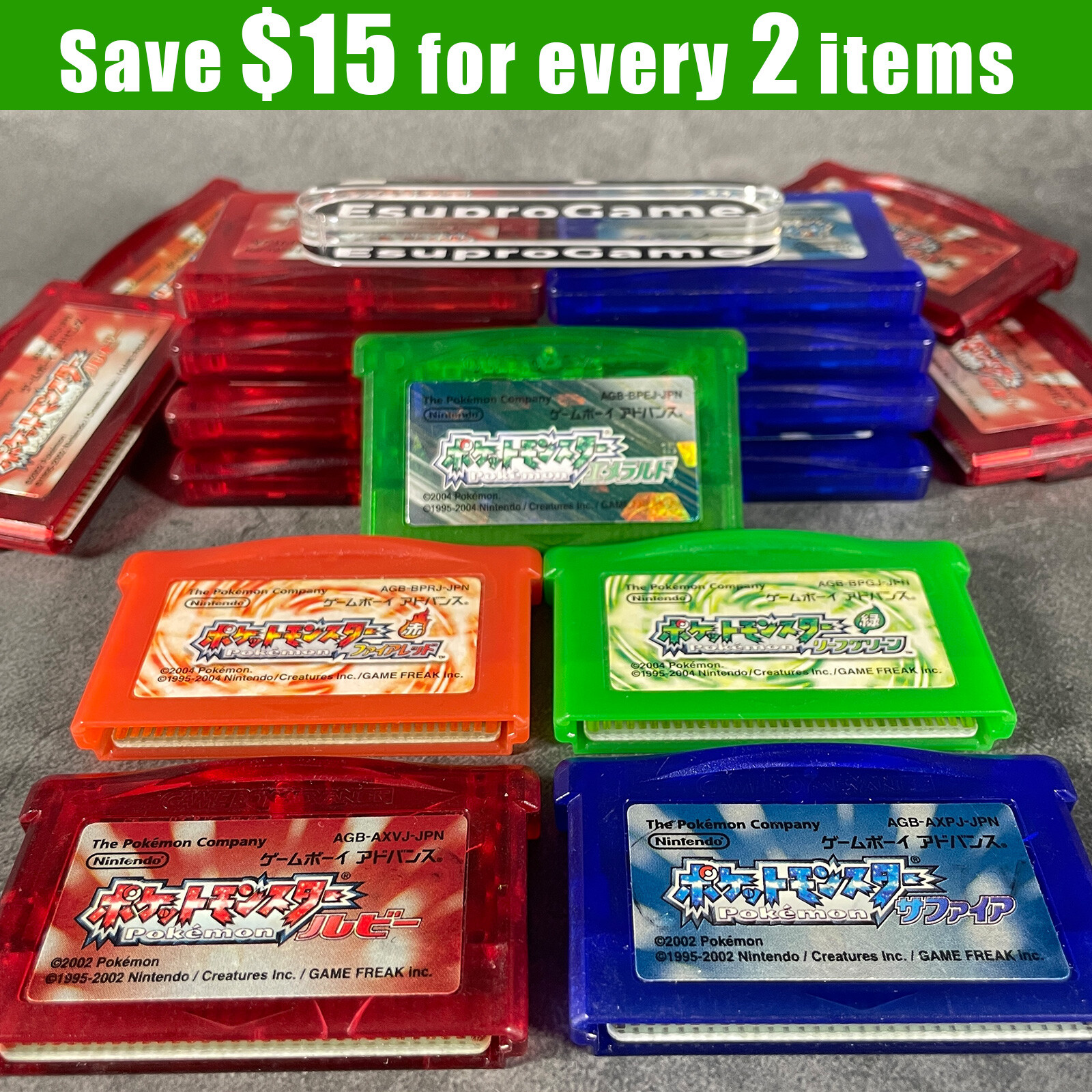 Nintendo Game Boy Advance Games Pokémon Ruby Sapphire Cartridge Only ...