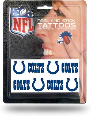 Indianapolis Colts 8-PC Peel and Stick Tattoo Set | eBay