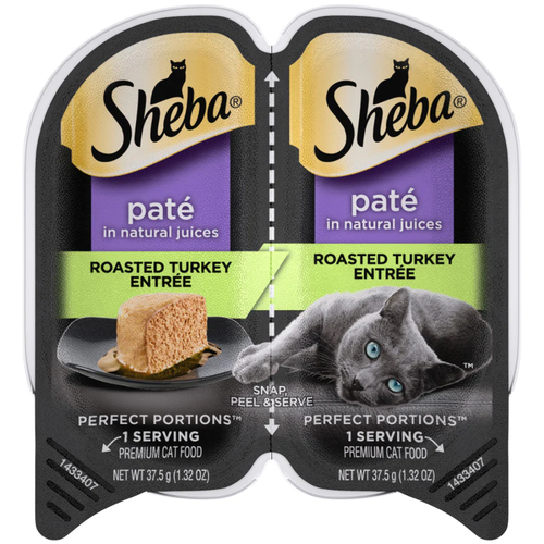 Sheba Perfect Portions Pate Wet Cat Food Roasted Turkey, 6ea/2.6 oz | eBay