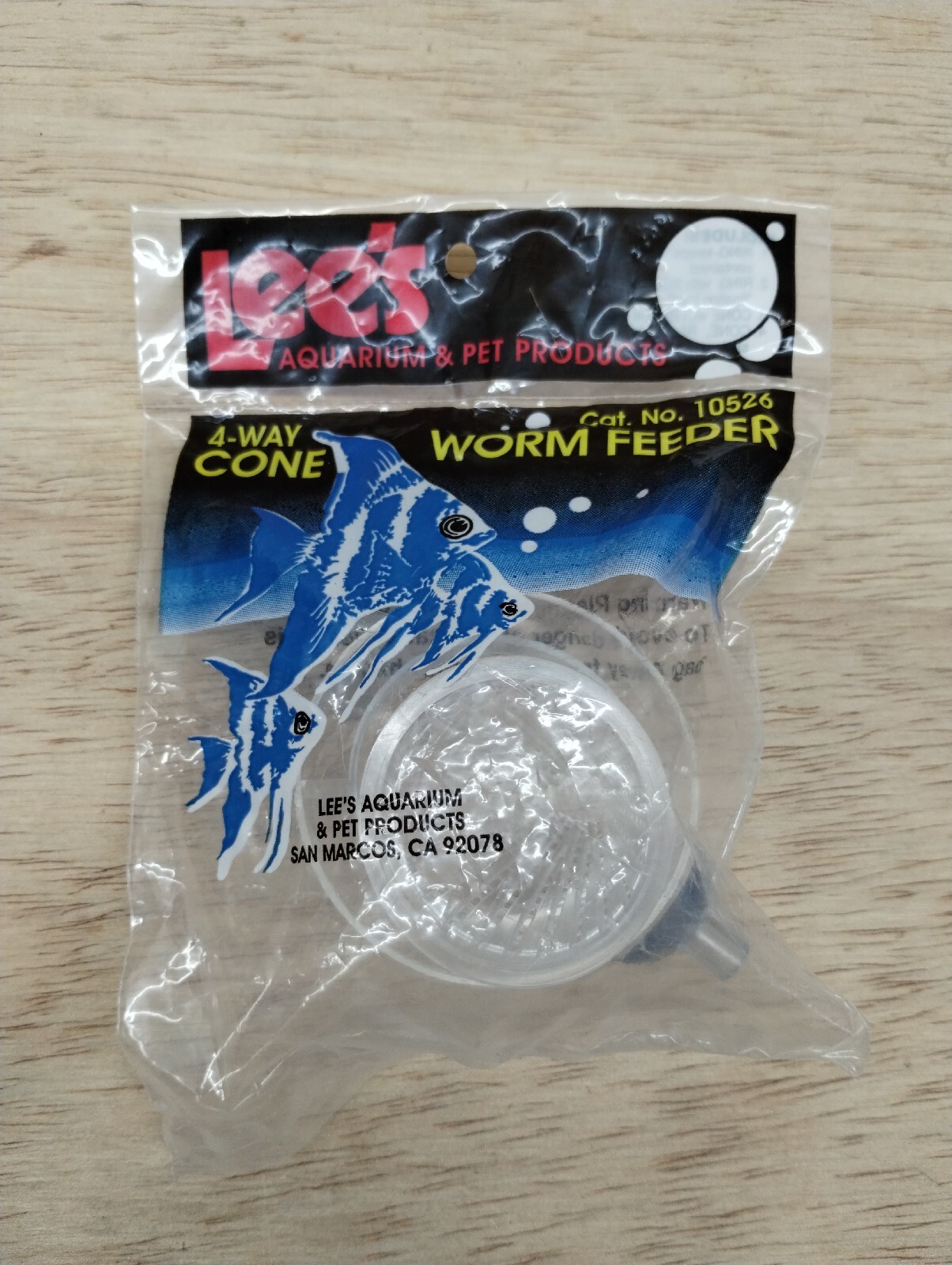 Lee's Worm Cone Small Plastic Lees Aquarium Feeder 4 Way With Suction ...