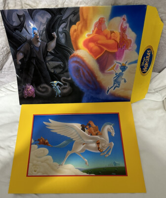 1997 Disney Store Exclusive "Hercules" Commemorative Lithograph 11x14 ...