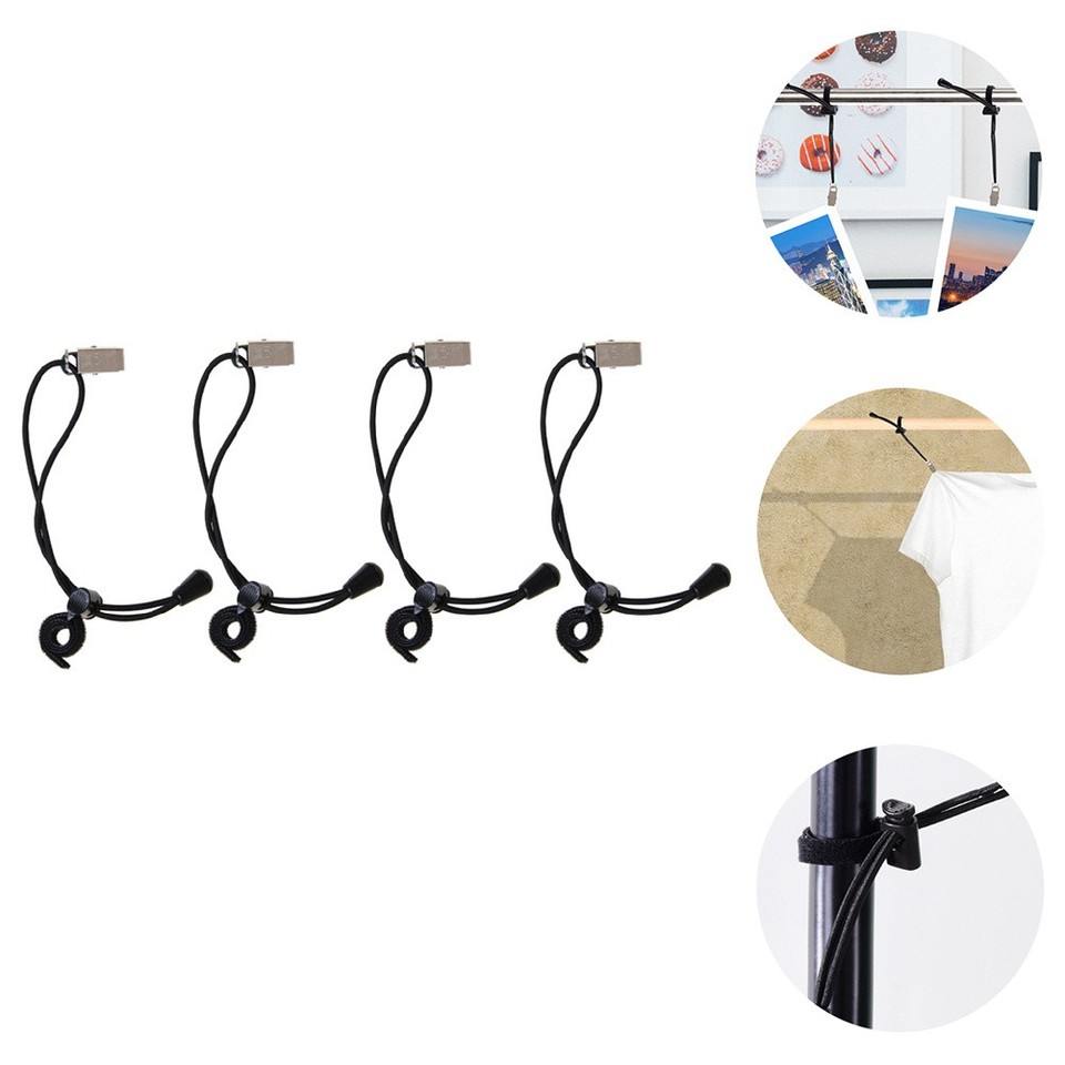 4 Pcs Elastic Clamp Adjustable Photography Clamps Backdrop Clips | eBay ...