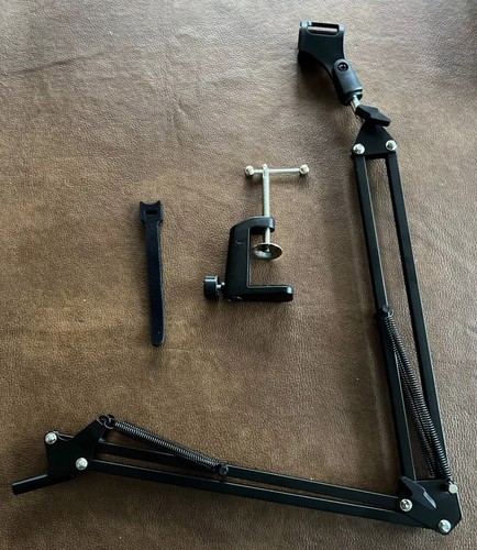 Microphone Arm Stand on a flexible Boom Scissor with mic holder & C ...