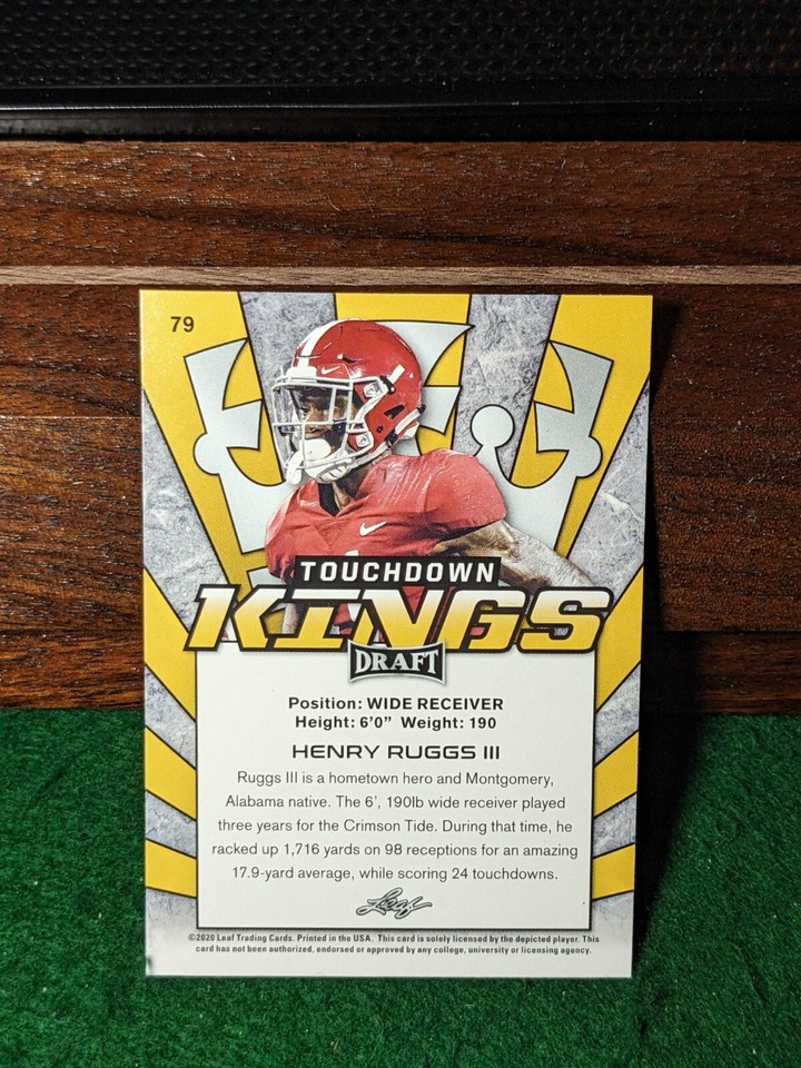 Henry Ruggs III 2020 Leaf Draft #79 ROOKIE - Alabama Crimson Tide | eBay