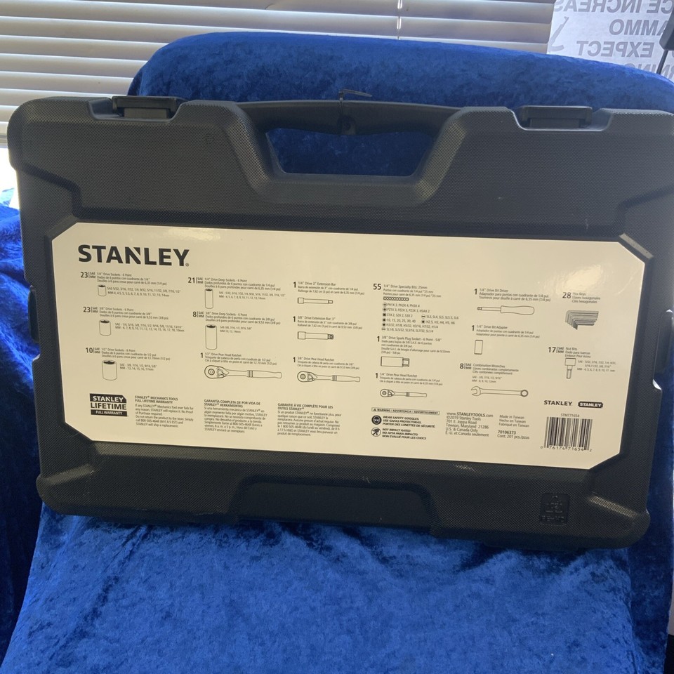 Stanley 201-PC Mechanics Tool Set Sockets Wrenches Screwdriver Durable ...
