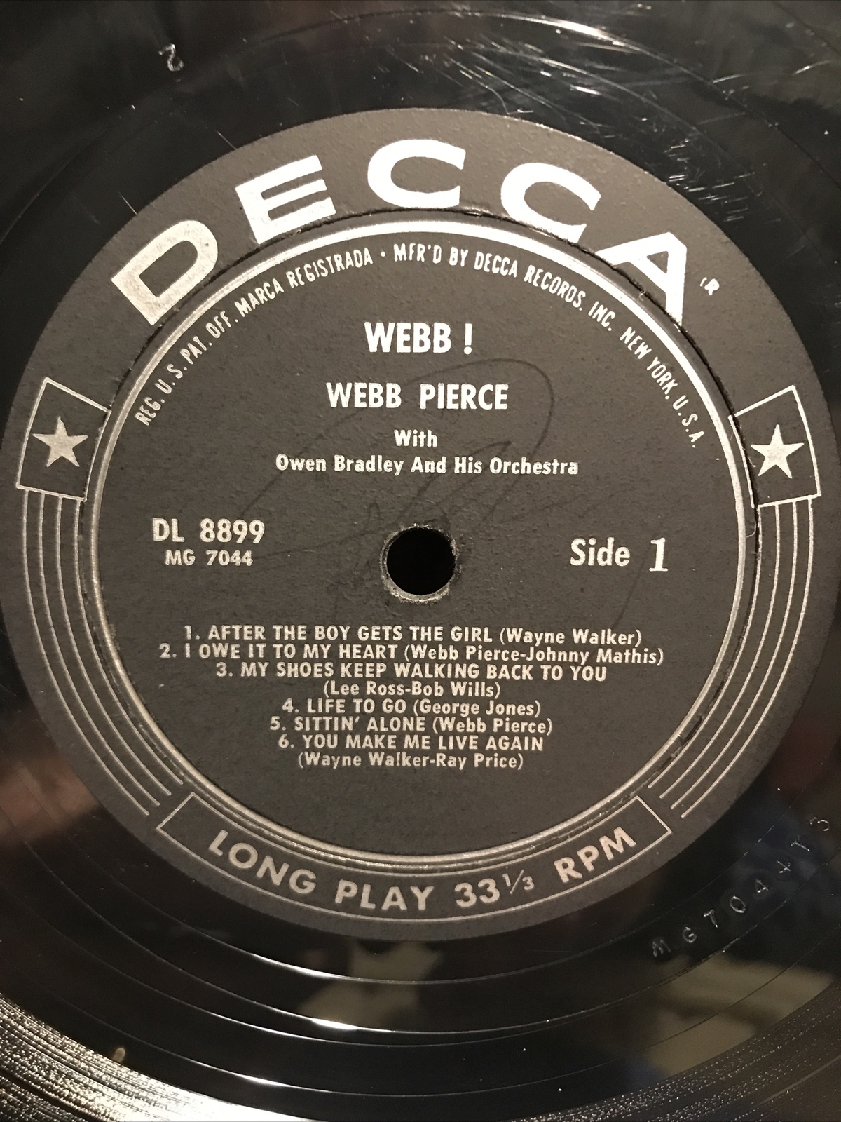 Webb Pierce “Webb !” Decca DL 8899 Lp 33rpm 1959 | eBay