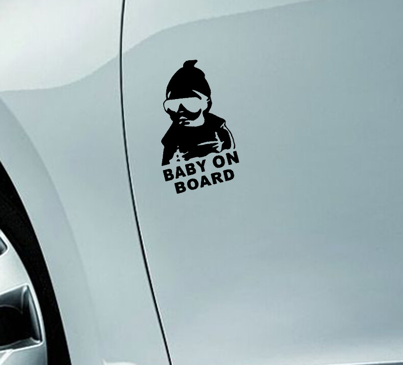 Baby on board reflective sticker , Cool baby with sunglasses ,Baby in ...